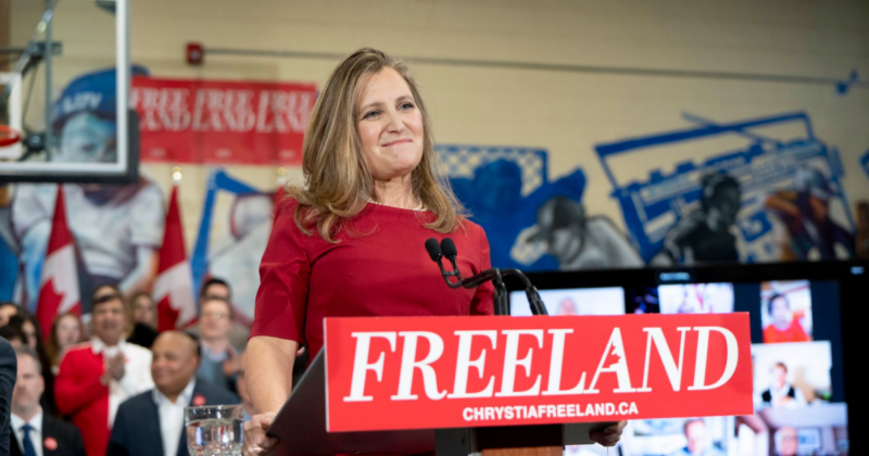 Chrystia Freeland campaign launch marred by disruption from anti-Israel ...